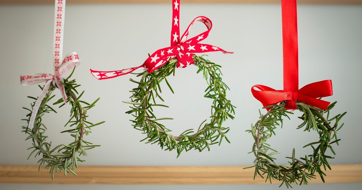 Bind en vacker julkrans av rosmarin | Land